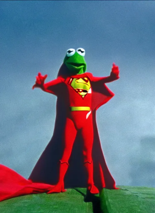 film still of Kermit the frog as Superman in Superman, | Stable ...
