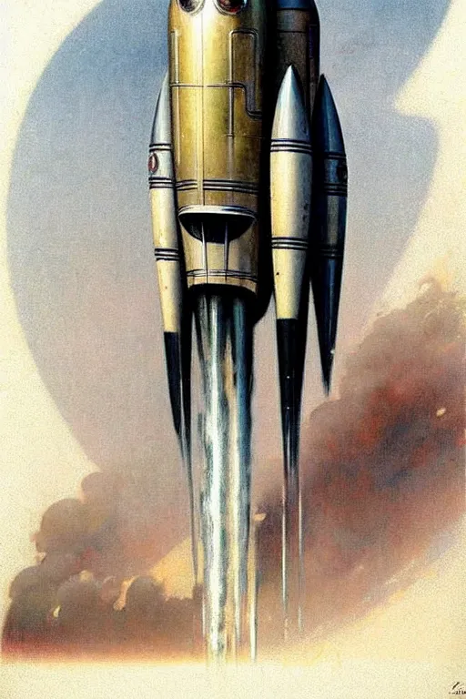 1 9 5 0 s retro future art deco rocket | Stable Diffusion | OpenArt