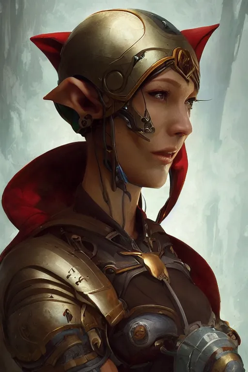 portrait of the engineer elf wearing the epic artifact | Stable ...