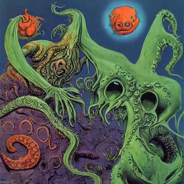 art by roger dean. cute cthulhu icon avatar | Stable Diffusion | OpenArt