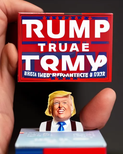 box of the toy of donald trump as an action figure, | Stable Diffusion ...