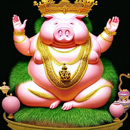 Piggy deity, fat figure, Cute, adorable, elegant, | Stable Diffusion ...