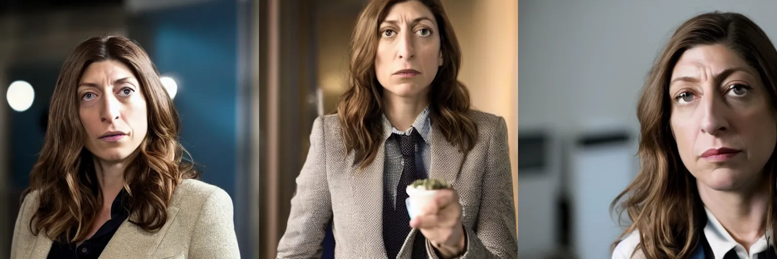 close-up of Chelsea Peretti as a detective in a movie | Stable Diffusion