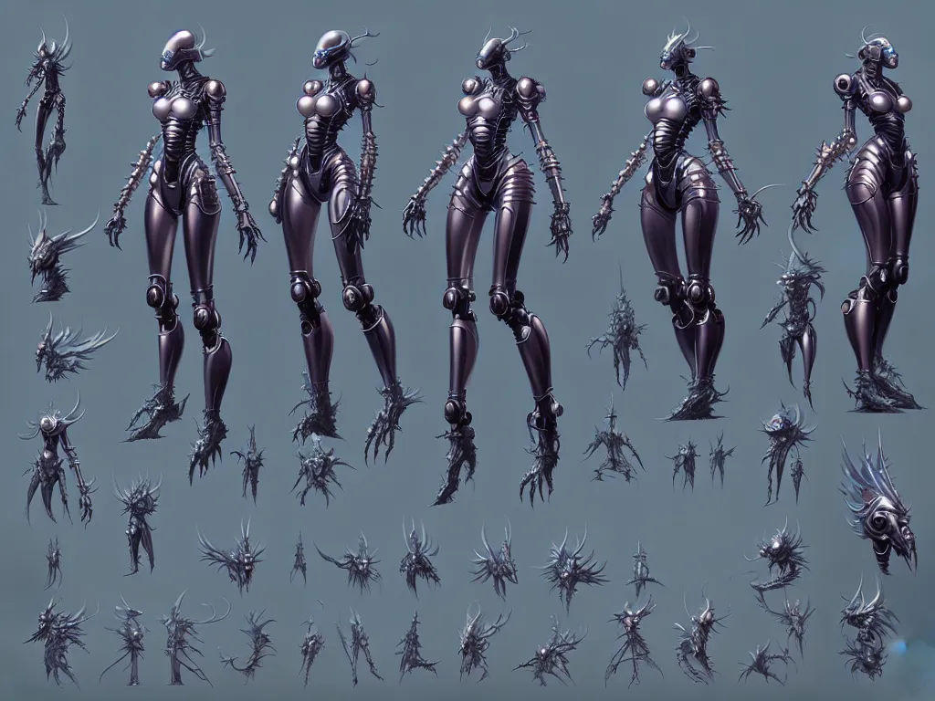 highly detailed artstation character design sheet for | Stable ...