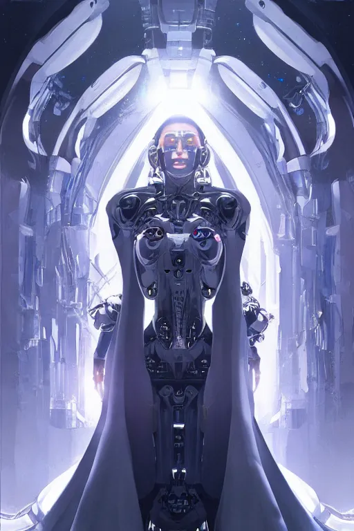 beautiful cyborg priestess, scifi, perfect face, | Stable Diffusion ...