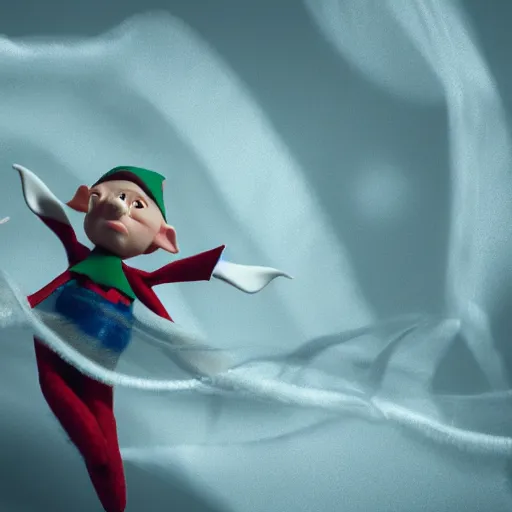 an elf spinning around, flowing fabric, digital art, | Stable Diffusion