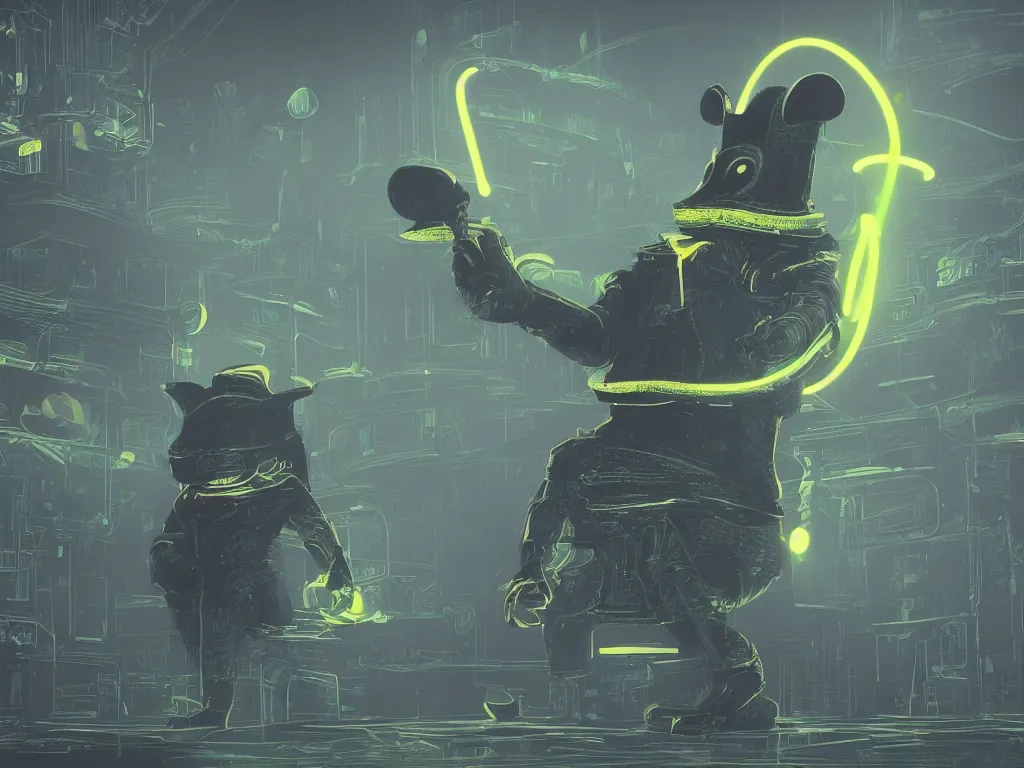 a computer mouse pretends to be the king of ordinary | Stable Diffusion ...