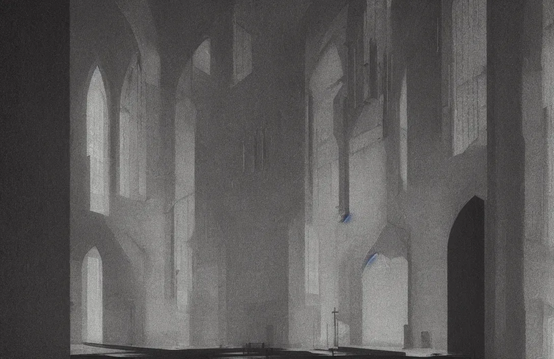 in this church interior, vertical lines suggest | Stable Diffusion ...