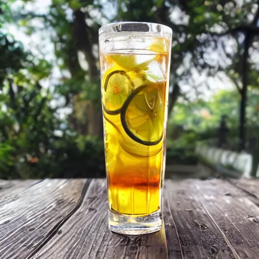 ice - t, iced tea glass, by alfons mucha, golden hour, | Stable ...