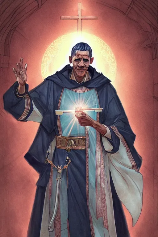 saint obama, realistic, sketch and art by jacqueline | Stable Diffusion ...