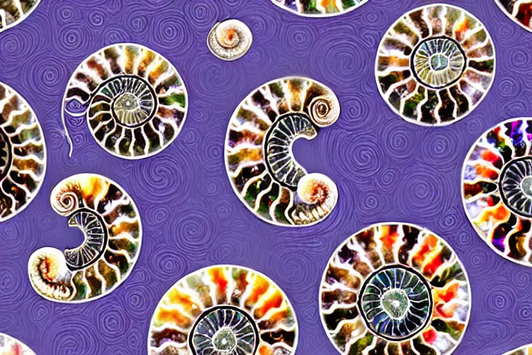 fractalized ammonite, filigree, delicate, highly | Stable Diffusion ...