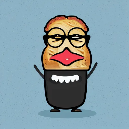 anthropomorphic bread toast character, with black | Stable Diffusion | OpenArt