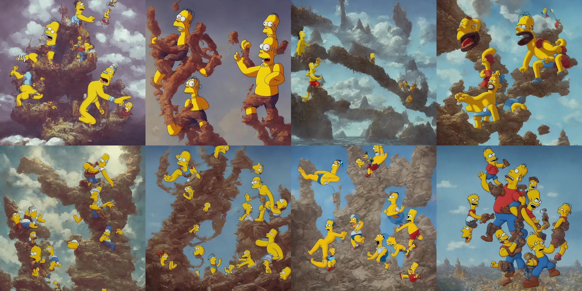 homer simpsons posing as the king of the world by greg | Stable ...