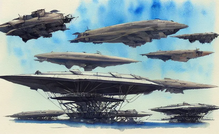 concept art of a airship fleet, pinterest, artstation | Stable Diffusion
