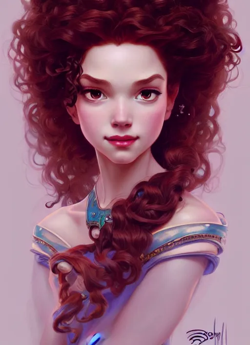portrait of disney merida, intricate, elegant, highly | Stable ...