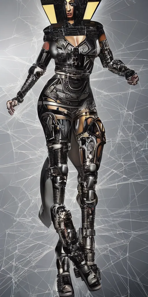 full body portrait of the thicc Egyptian Android | Stable Diffusion ...