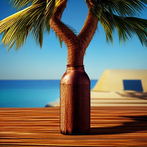 a palm tree inside a bottle, octane render, sharp | Stable Diffusion ...