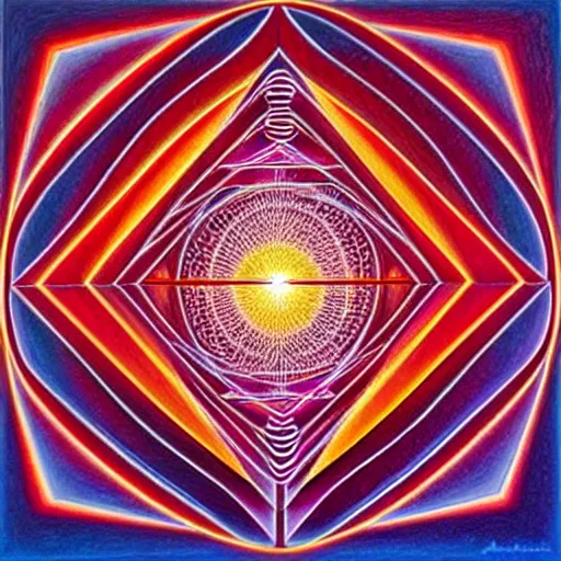 detailed realistic geometric painting a red glowing | Stable Diffusion ...