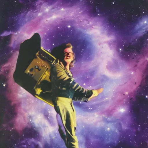 Mason Reece (1974) in space in front of a purple nebula | Stable ...