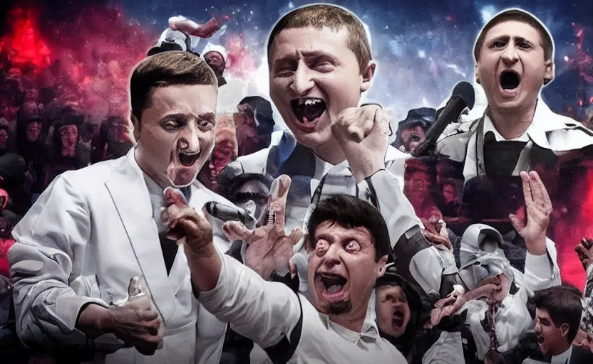 epic rap battle between Vladimir Putin and Volodymyr | Stable Diffusion ...