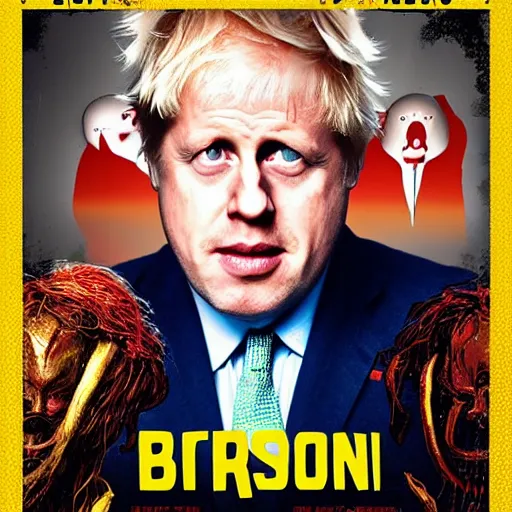 Movie poster for the film Boris Johnson vs Predator | Stable Diffusion ...
