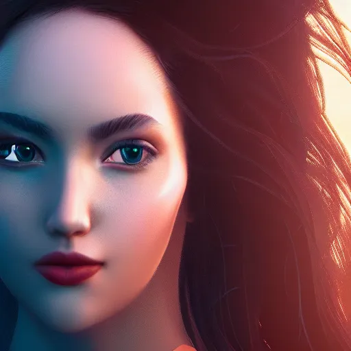 beautiful girl, moon in thebackground, portrait | Stable Diffusion ...