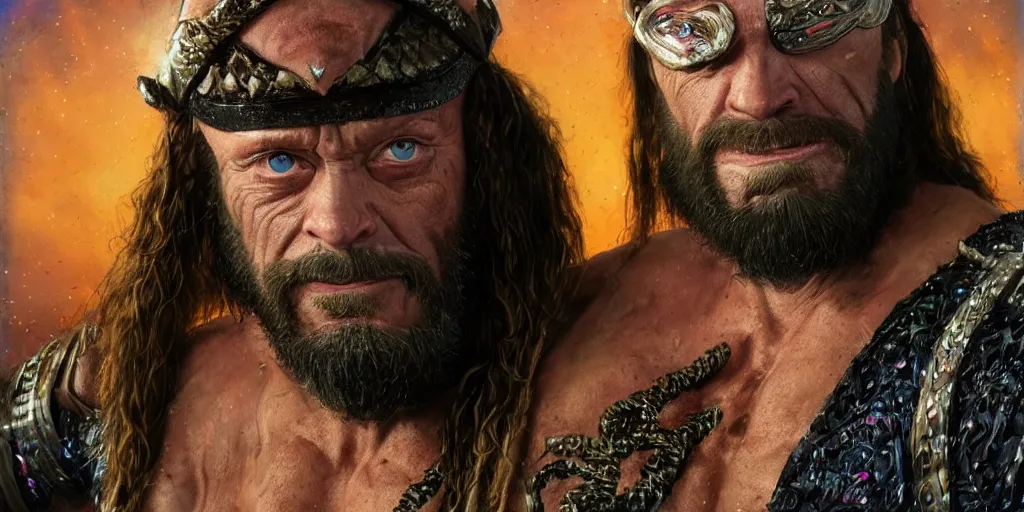 hyperrealistic mixed media portrait of macho man randy | Stable ...