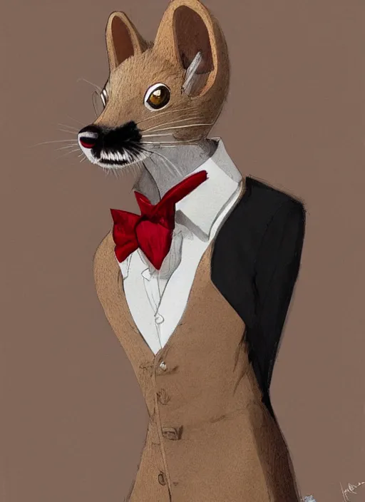 Character portrait of a happy furry anthro stoat | Stable Diffusion ...