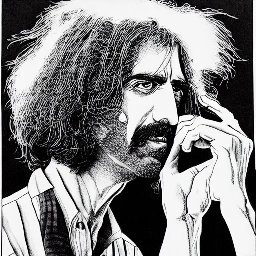 Frank Zappa Gantz manga panel award winning black and | Stable ...