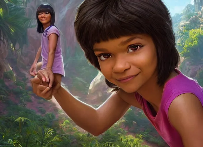 zendaya as dora the explorer. epic cinematic | Stable Diffusion | OpenArt