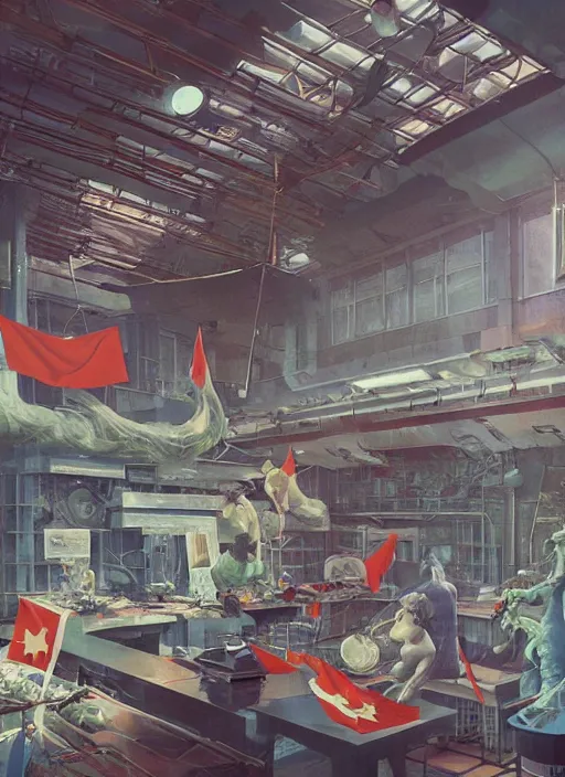 futuristic soviet scientific lab in amazonian jungle | Stable Diffusion ...