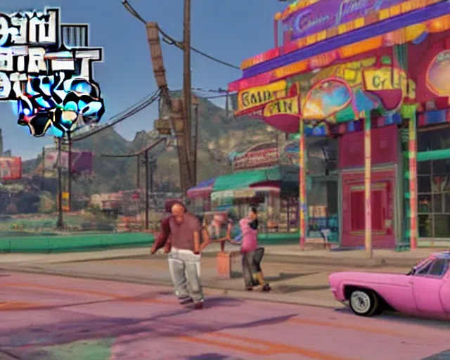in - game screenshot from grand theft auto 6 : candy | Stable Diffusion ...