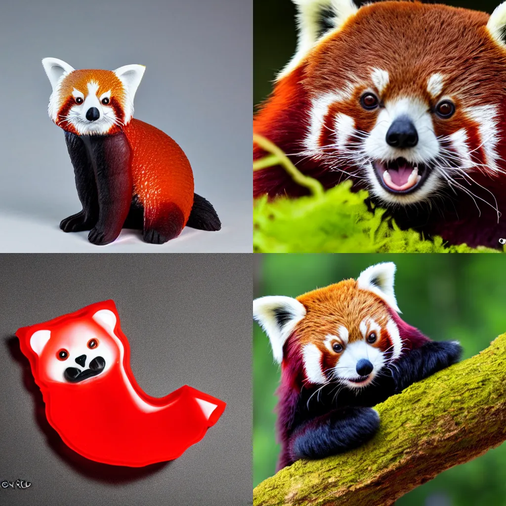 red panda made of jello, 4K photo | Stable Diffusion | OpenArt