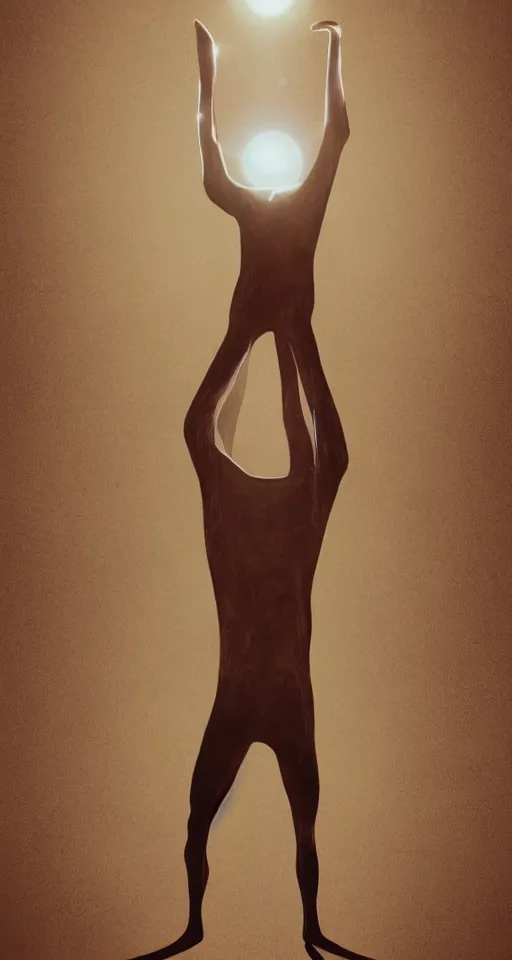 A tall humanoid creature radiating curiosity, caring, | Stable Diffusion | OpenArt