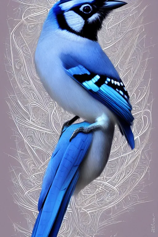 Ethereal Blue Jay bird, intricate detail, ornate, | Stable Diffusion | OpenArt