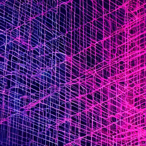 pink wireframe cyberpunk ocean over neon mountain range | Stable Diffusion | OpenArt