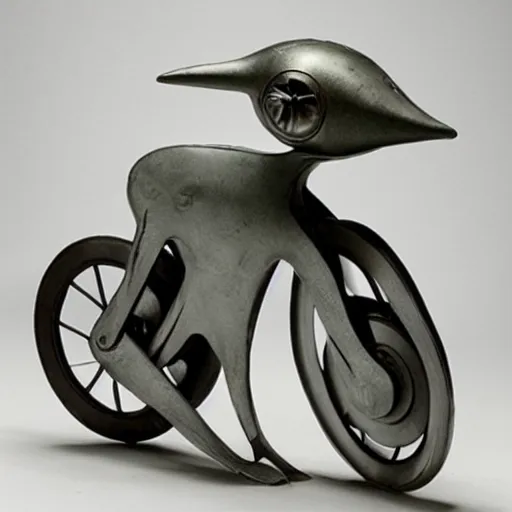a cute beautiful alien shaped bicycle by H.R. Giger | Stable Diffusion