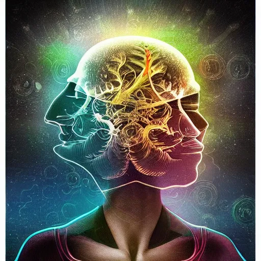 “two persons connect to the common mind interestingly | Stable Diffusion | OpenArt