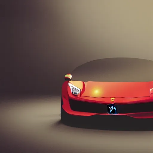 chiaroscuro ferrari, digital art, 3 d illustration | Stable Diffusion