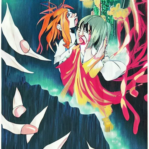 Anime bride screaming and slapping a groom, funny, | Stable Diffusion ...