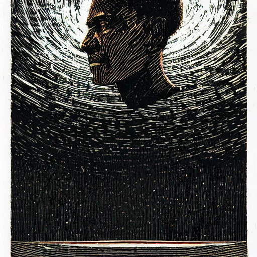 Woodcut portrait of :thomas: falling into the stars by | Stable ...