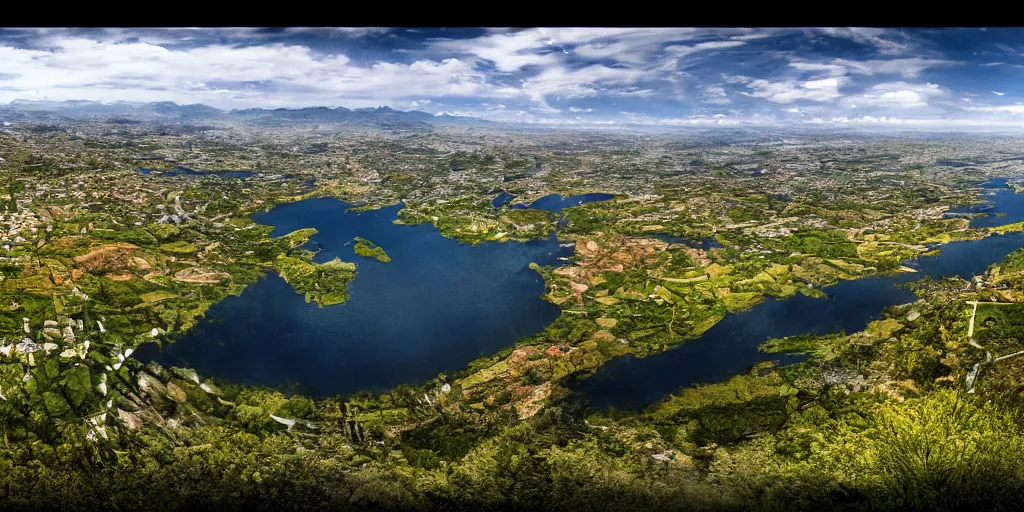 panoramic landscape, highly detailed, photorealistic, | Stable Diffusion