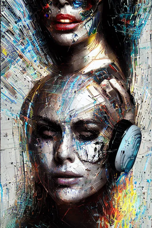 portrait, headshot, digital painting, an beautiful | Stable Diffusion ...