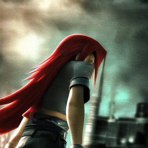 Digital art. Jessie Rasberry. Final Fantasy 7. | Stable Diffusion