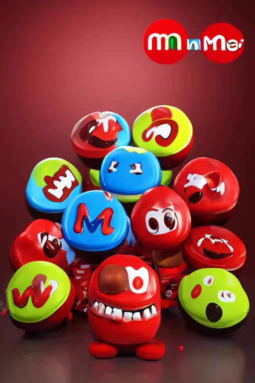 red m - character, m & m mascot, m & m figure, m & m | Stable Diffusion ...