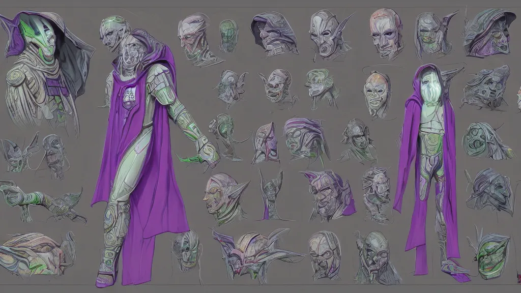 colorful and vivid highly detailed character sheet for | Stable ...