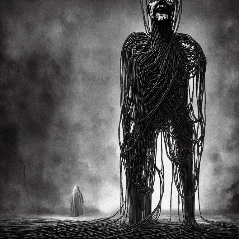 surreal ribbed melting disappearing ghost man, | Stable Diffusion | OpenArt