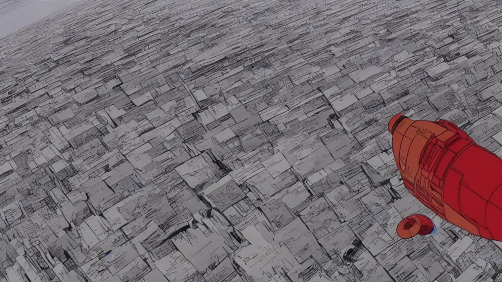 a cell shaded cartoon movie still from akira ( 1 9 8 8 | Stable ...