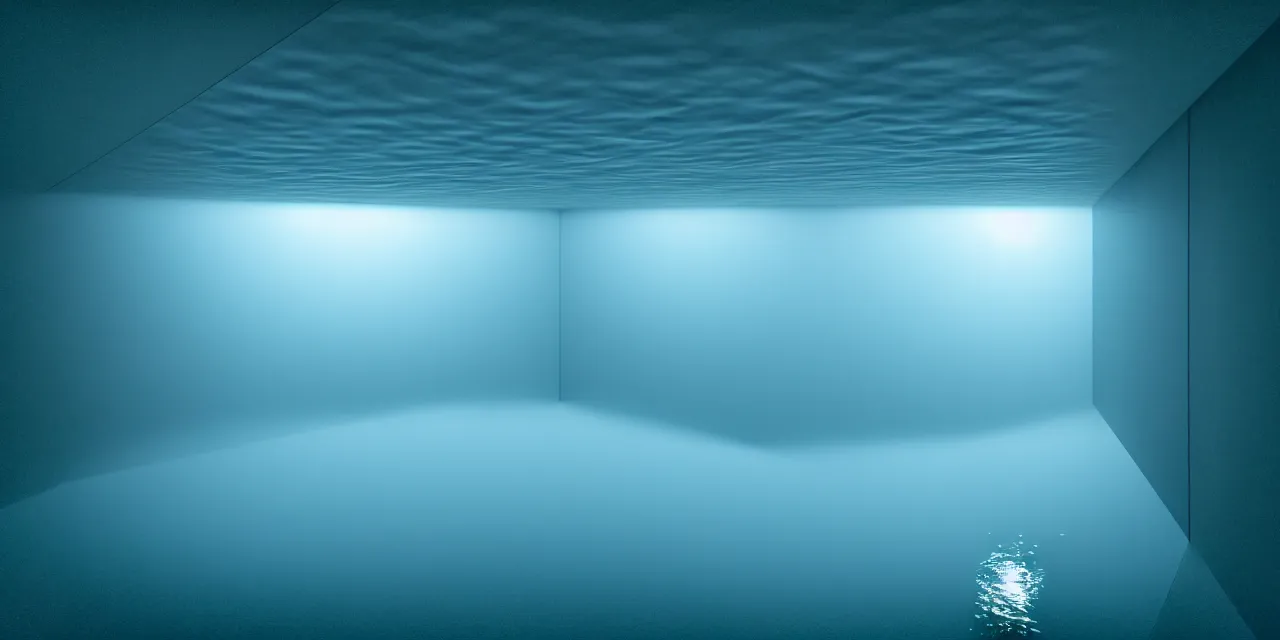 empty alone dark polygonal liminal space encroaching | Stable Diffusion ...