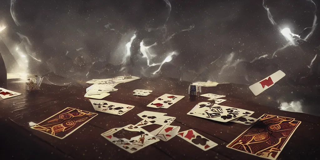 whirlwind of tarot cards, playing cards, playing | Stable Diffusion ...